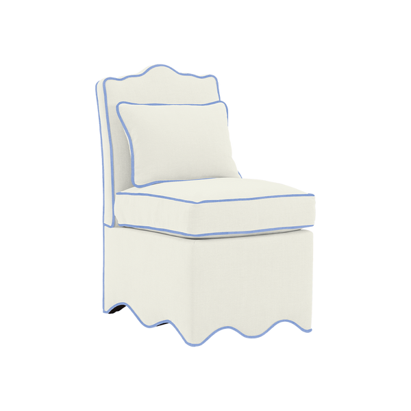 Upholstered Scallop Slipper Chair High End Upholstered Furniture