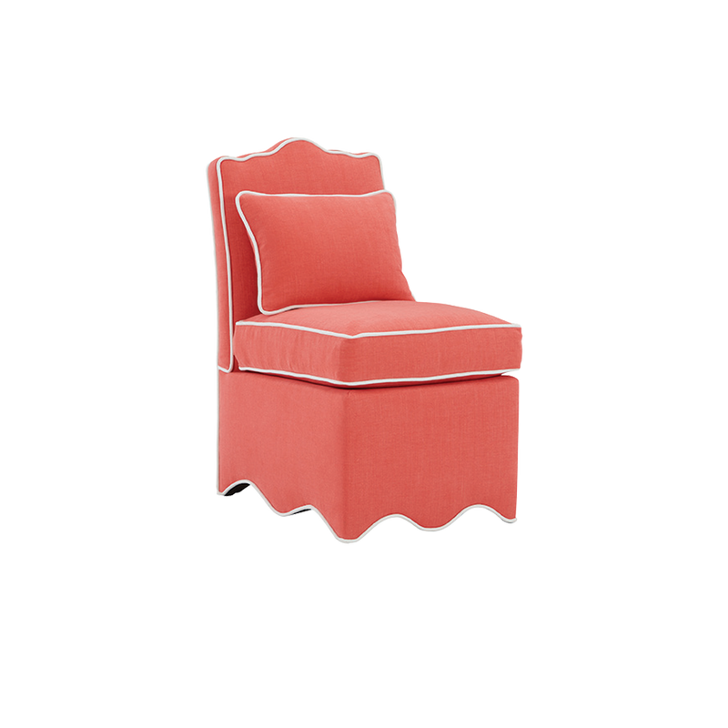 Upholstered Scallop Slipper Chair | High-End Upholstered Furniture