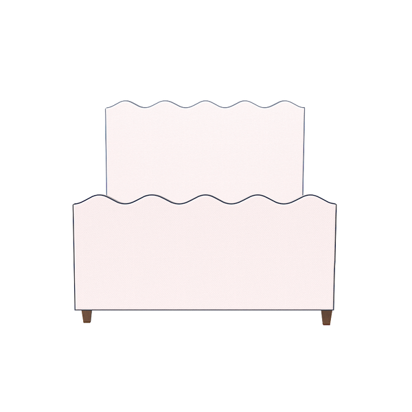 Wave Platform Bed with Footboard | High End Bedroom Furniture